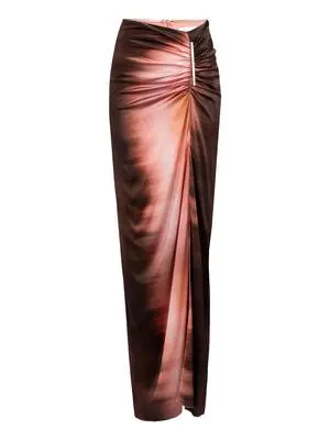 SILVIA TCHERASSI Keiry Silk-blend Maxi Skirt L
