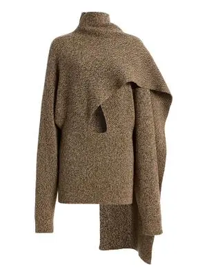 Ossou Wright Wool-blend Sweater - Brown