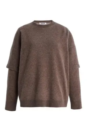 DARKPARK Troy Double-sleeve Cashmere-wool Top - Brown