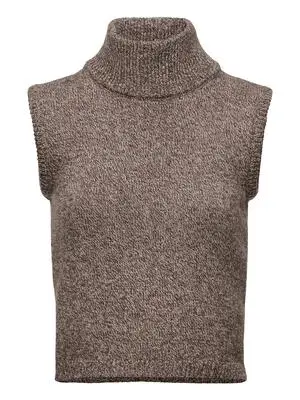Magda Butrym Wool Turtleneck Top - Brown