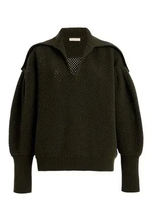 Ulla Johnson Lila Knit Wool Sweater - Green