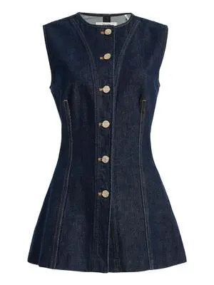 FRAME The Form Denim Vest - Dark Wash