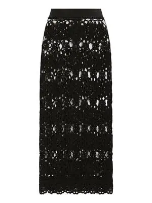 Dolce & Gabbana Crochet-knit Skirt Collection - Black