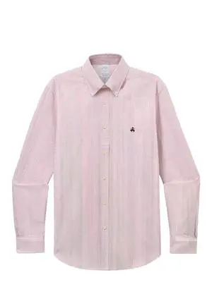 Brooks Brothers Striped Oxford Shirt - Red