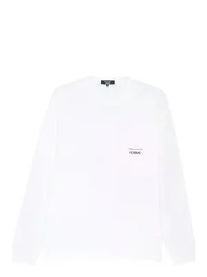 Comme Des Garçons Logo-print Chest-pocket T-shirt - White