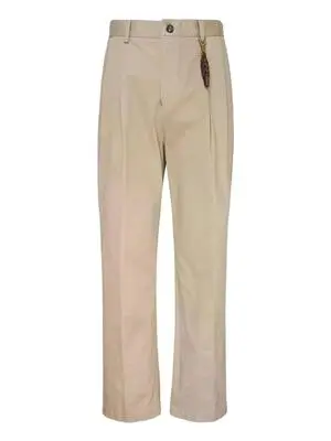 SOLID HOMME Pleated-detail Straight-leg Trousers