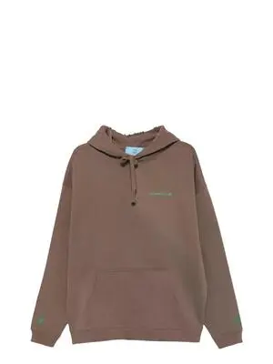 11 11 L.U.C.K. Logo-embroidered Hoodie - Brown