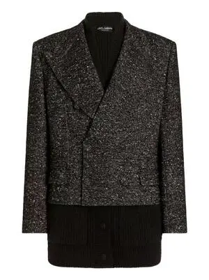 DOLCE & GABBANA Sicilia Double-breasted Jacket In Textured Wool