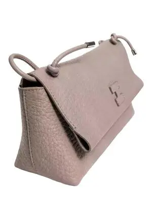 IACUCCI Grained Leather Cross Body Bag - Neutrals