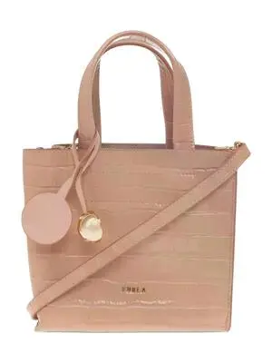 FURLA Divide Croc-effect Leather Mini Bag