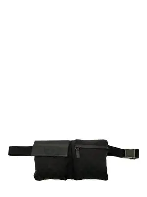 Gucci 2000-2015 Gg Canvas Double Pocket Belt Bag - Black