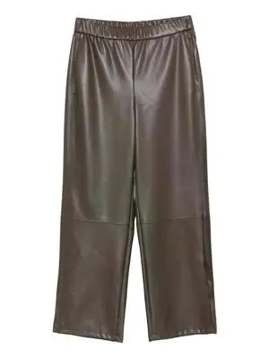 Max Mara Elasticated-waistband Cropped Trousers Brown