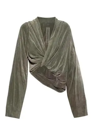 Rick Owens Knot-detail Long-sleeve Top - Grey