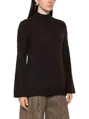 Max Mara Cable-knit Raglan-sleeve Sweater - Brown