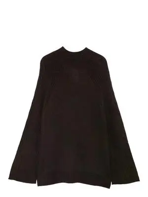 Max Mara Cable-knit Raglan-sleeve Sweater - Brown