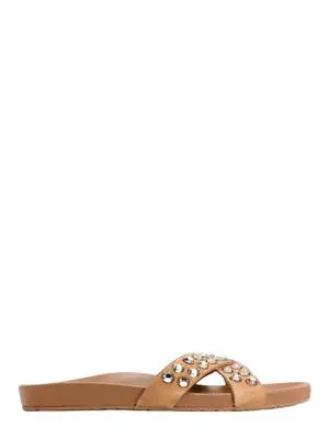 PEDRO GARCIA Analis Crystal-embellished Crossover-strap Flat Sandals
