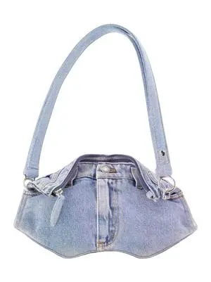 Alexander McQueen Manta Denim Clutch Bag - Blue