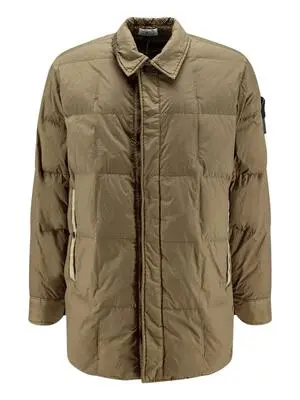 STONE ISLAND Gart Dyed Crinkle Reps Ny Recycled Nylon Down Jacket With Side Logo Patch