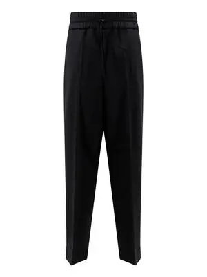 AMI Paris Virgin Wool Trousers - Black
