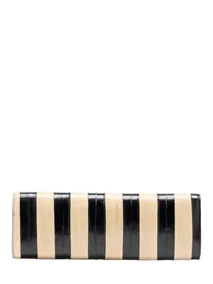 Proenza Schouler Hex Striped Eelskin Clutch - Multi