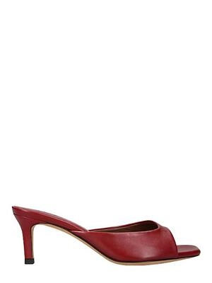 ANONYMOUS COPENHAGEN Mazy 55 Leather Heeled Mules - Red