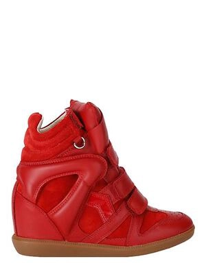 Isabel Marant Étoile Bekett Suede High-top Trainers - Red