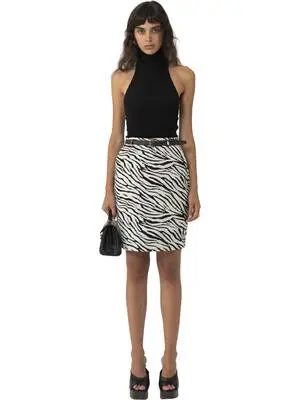 Arakii High Waist Pencil Skirt - Zebra