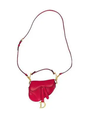 Dior Micro Saddle Bag - Red