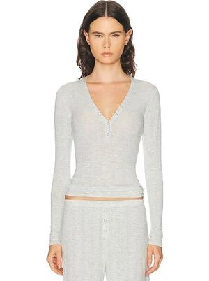 NEGATIVE UNDERWEAR Whipped Henley - Cloud