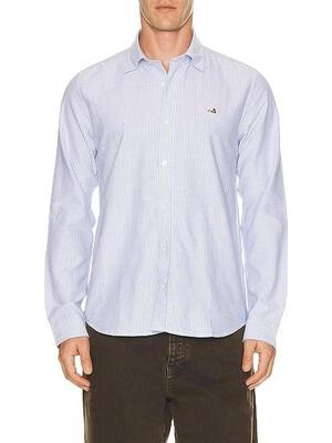 EDMMOND STUDIOS Duck Striped Shirt - Plain Light Blue