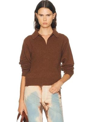 HAIKURE Long Sleeve Sweater - Tabac