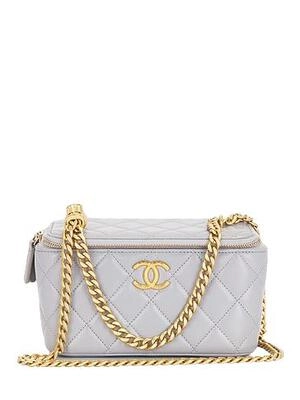 CHANEL Lambskin Small All Slide Long Vanity Case