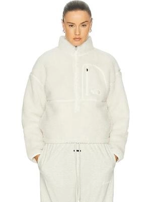The North Face Extreme Pile 2 Pullover Fleece Jacket - White Dune