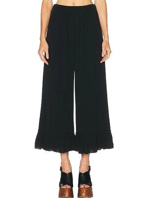 Chloé Frill Hem Pant - Black