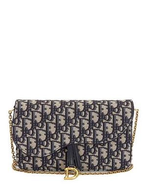 DIOR Oblique Saddle Wallet On Chain
