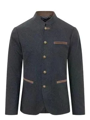 SCHNEIDERS Otto High-neck Coat - Blue