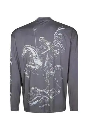 REPRESENT 247 Long-sleeve Graphic-print T-shirt - Grey