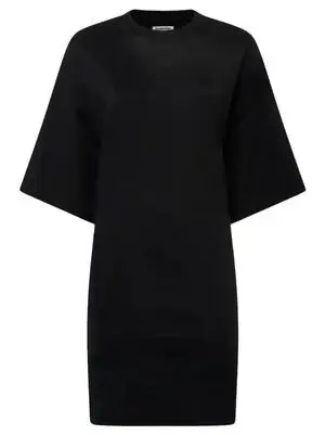 LA PISCINE Crew-neck T-shirt Midi Dress - Black