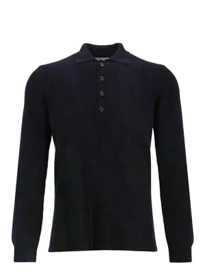 AL DUCA D'AOSTA Ribbed-knit Polo Shirt