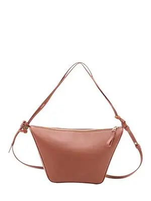 Loewe 2010-2026 Mini Leather Hammock Hobo Satchel - Brown