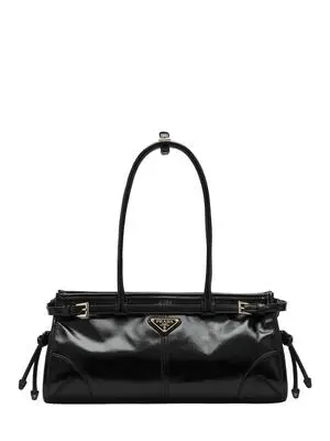 Prada Medium Leather Bonnie Handbag - Black