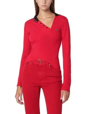 VIVIENNE WESTWOOD Glory Cotton Polo Shirt - Red