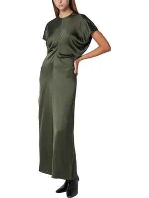 TOTEME Dark Low-waisted Viscose Dress - Green