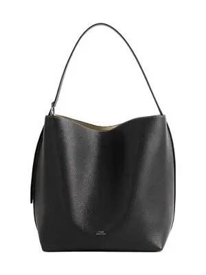 TOTEME Medium Tote Bag In Grained Leather - Black