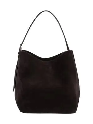 TOTEME Espresso Medium Suede Tote Bag - Brown