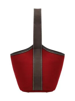 Rue De Verneuil Narita S Flannel Bucket Bag - Red