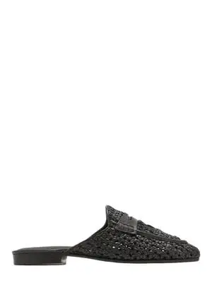 Sam Edelman Tullie Penny-strap Woven Flat Mules Brown