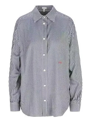 LOEWE Check-print Embroidered Shirt