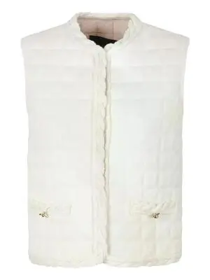 Fabiana Filippi Quilted Cable-knit Gilet - Neutrals