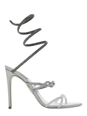Rene Caovilla Cleo Rhinestone-embellished Sandals - Silver